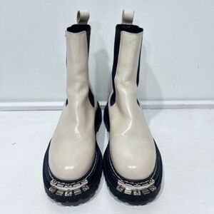Sandro Paris | Shoes | Sandro Paris Liam Chelsea Cream Leather Boots ...